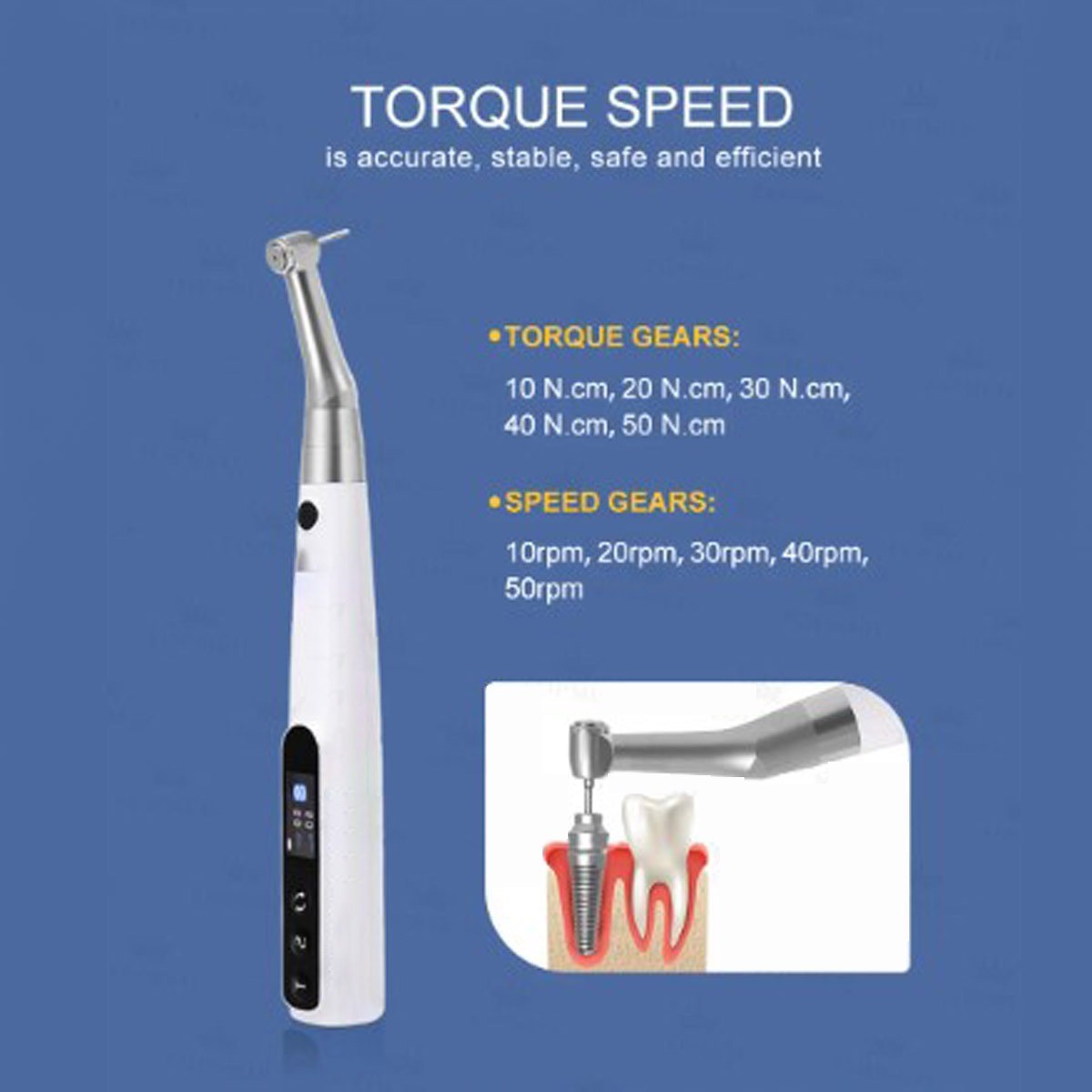 Buy Cordless Electric Dental Implant Torque Wrench With 16 Universal ...